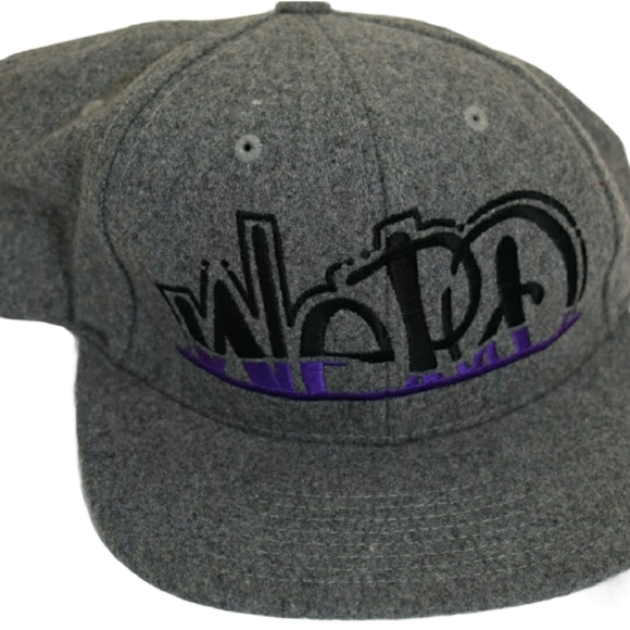Weird LA | Accessories | Unisex Gray Purple Graffiti Font Weird Cap Hat ...